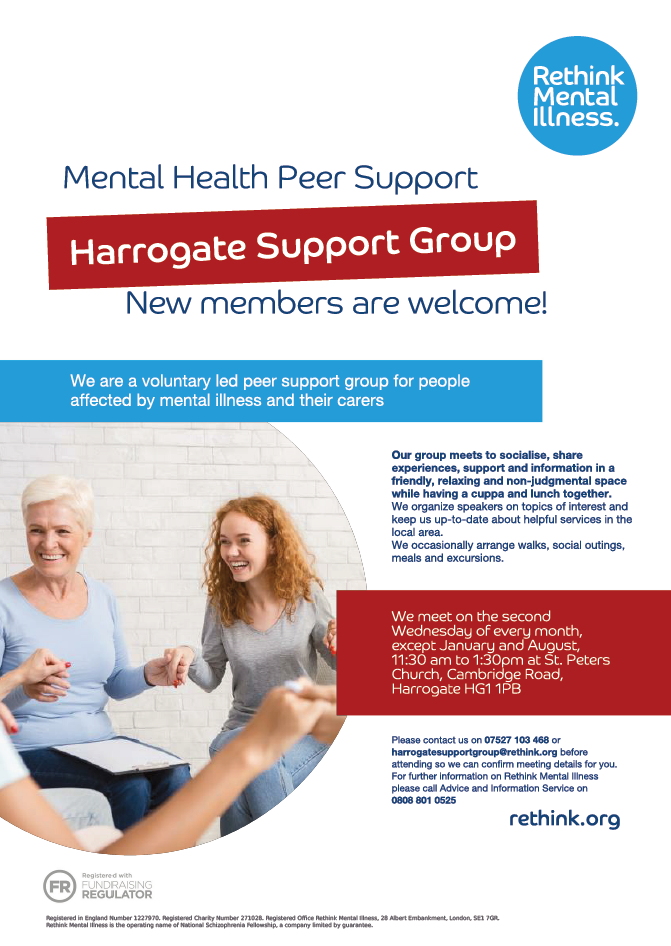 Rethink - Mental Health Peer Support Group - Moss Healthcare Harrogate